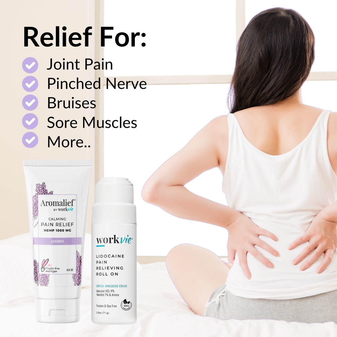 Vegan Pain Relief Cream and Roll On Set – Aromalief
